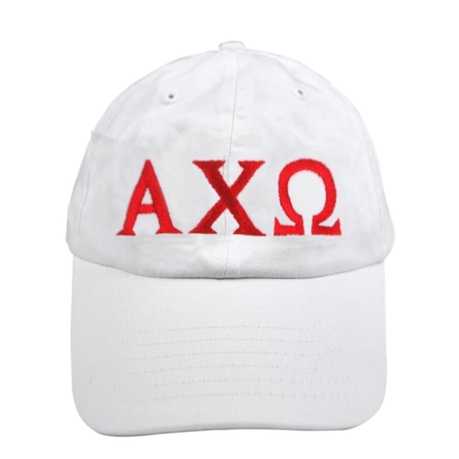 Alpha Chi Omega Greek Letter Hat SALE $21.95. - Greek Gear®