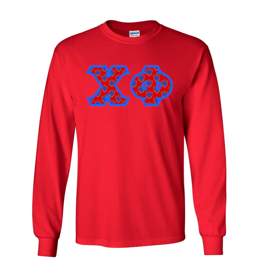 Chi Phi Fraternity Crest - Shield Twill Letter Longsleeve Tee SALE $34. ...