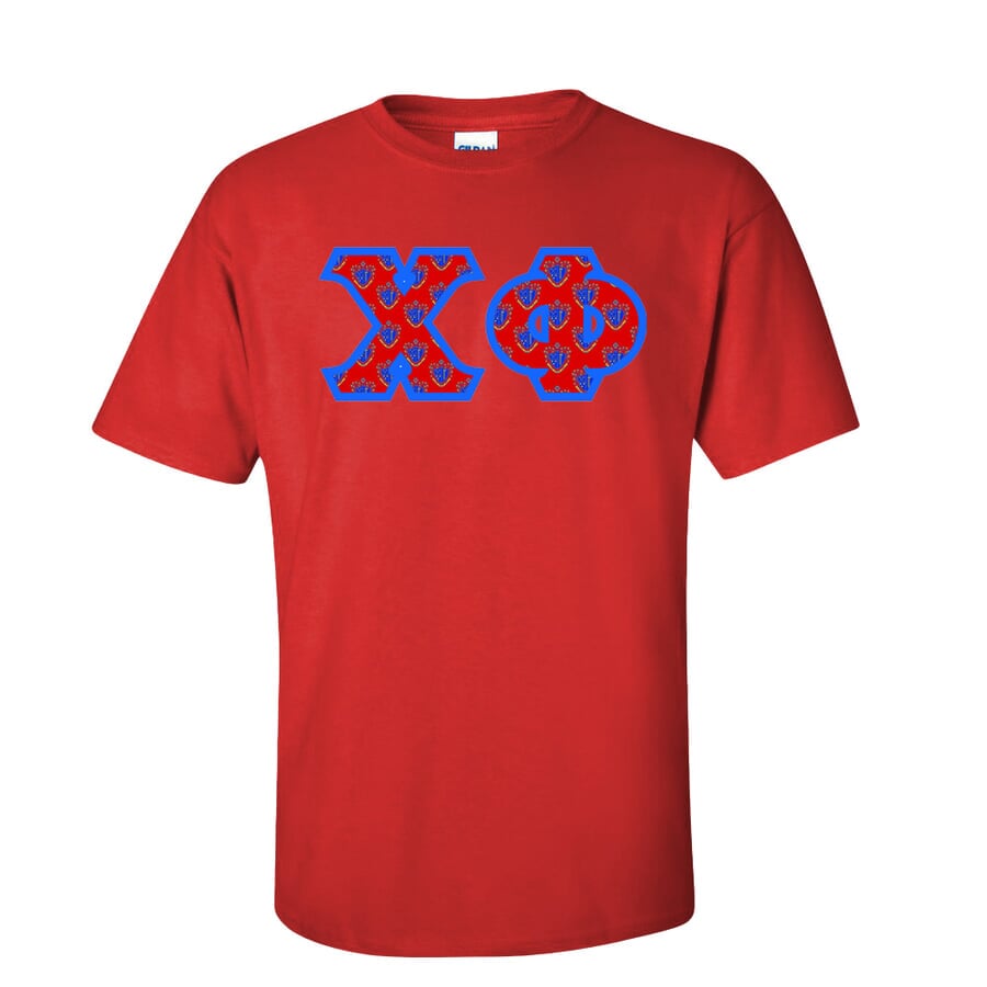 Chi Phi Fraternity Crest - Shield Twill Letter Tee SALE $29.95. - Greek ...