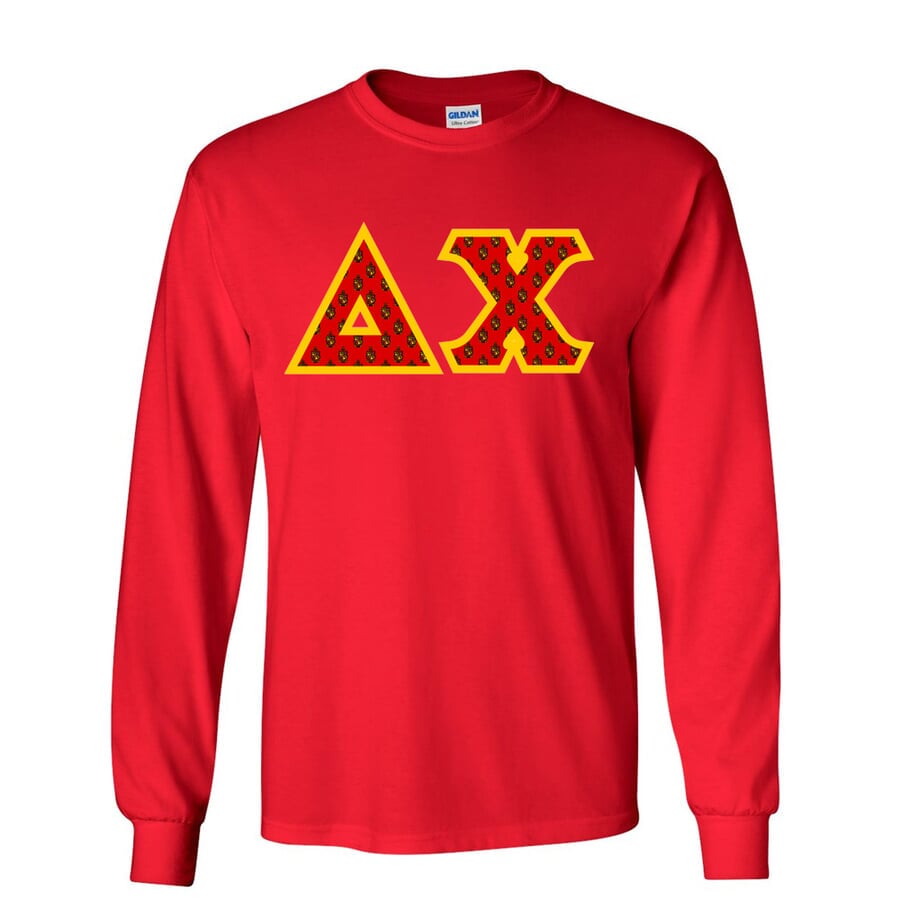 Delta Chi Fraternity Crest - Shield Twill Letter Longsleeve Tee SALE ...
