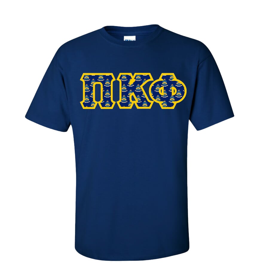 Pi Kappa Phi Fraternity Crest - Shield Twill Letter Tee SALE $29.95 ...