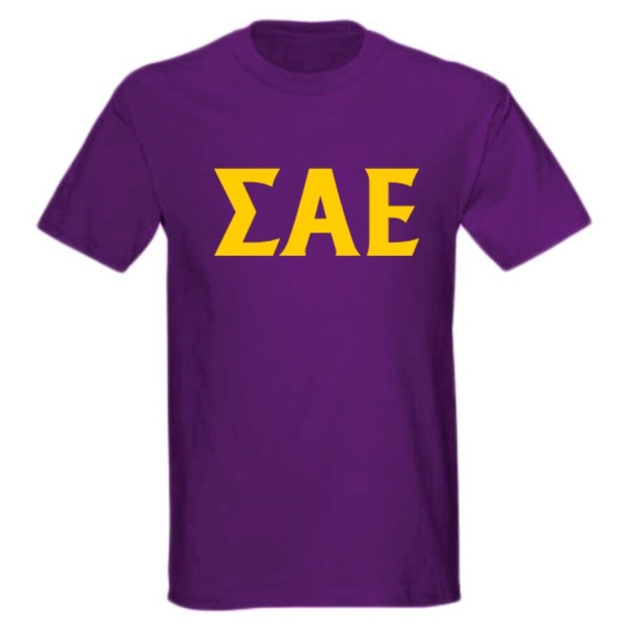 Sigma Alpha Epsilon letter tee SALE $16.95. - Greek Gear®