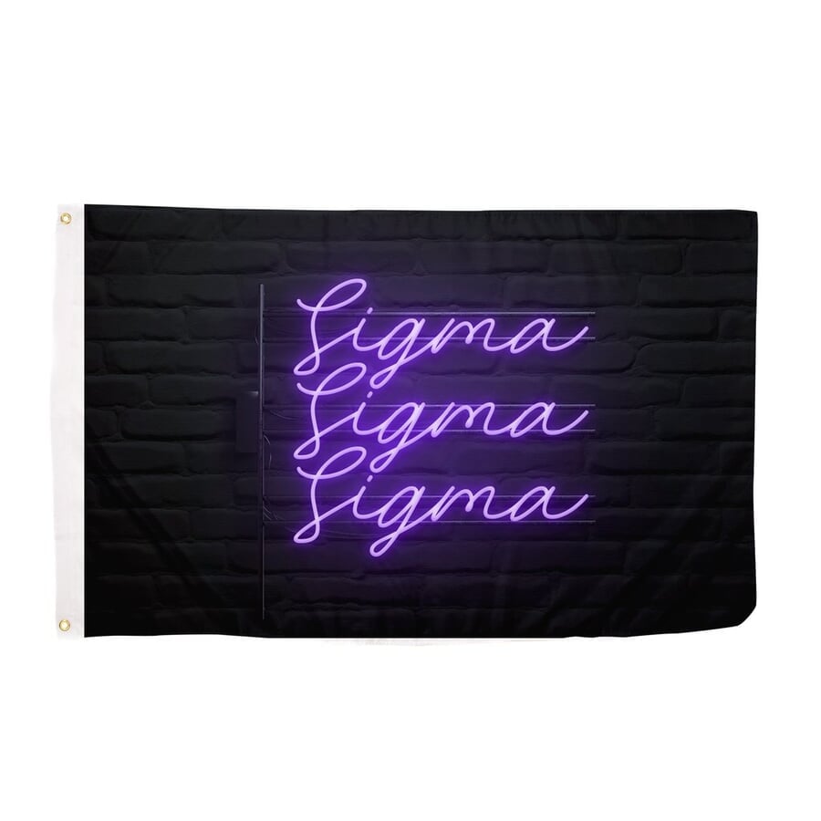 Sigma Sigma Sigma Neon Flag SALE $29.99. - Greek Gear®