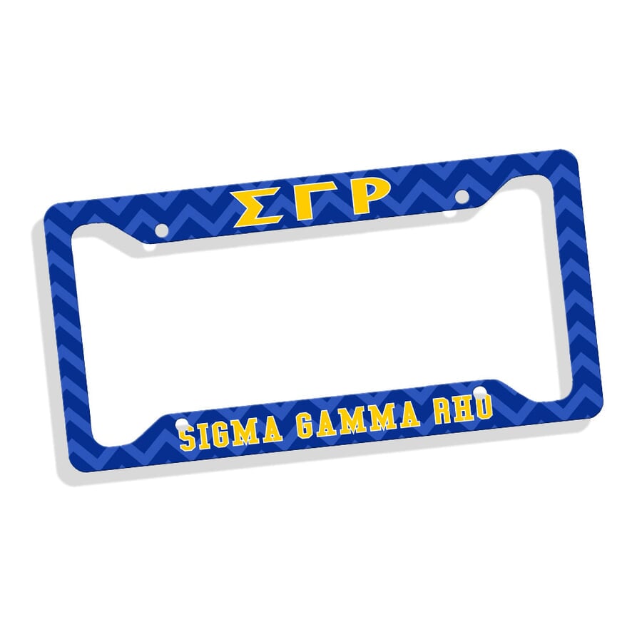 Sigma Gamma Rho Custom License Plate Frame SALE $16.95. - Greek Gear®