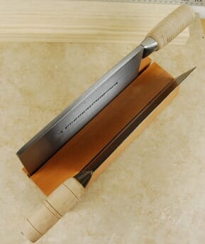 Two Slot Cleaver Knife Stand