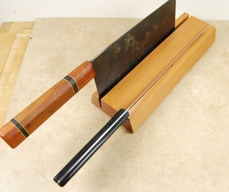 Two Slot Cleaver Knife Stand