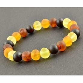 Children's Amber Necklace Made of Matte Baltic Amber.