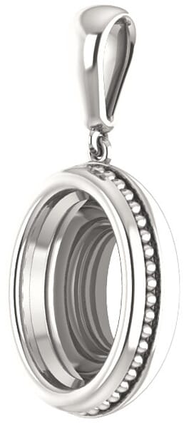 Bezel Set Soiltaire Pendant Mounting for Oval Gemstone Size 5 x 3mm to ...