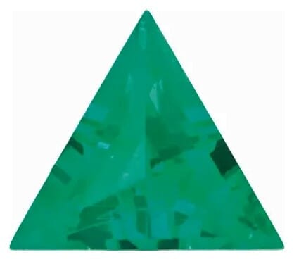 Beautiful Synthetic Emerald Gemstones in Triangle Cut - Man Made ...