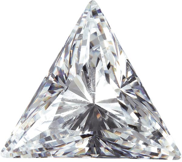 Cut Triangle White Cubic Zirconia Stones