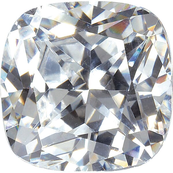White Cubic Zirconia Antique Square Cut Stones