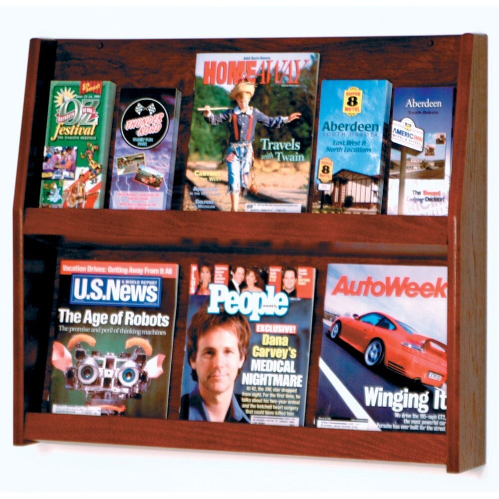 Open Front Oak Literature Displays