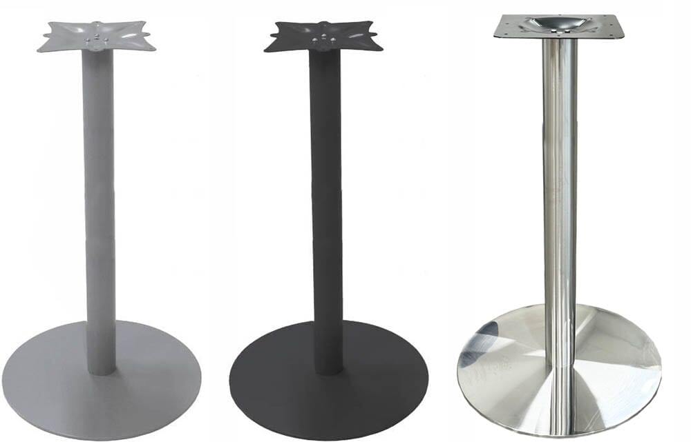 42" Round x 41"H Metal Disc Base Cafe/Bar Height Table