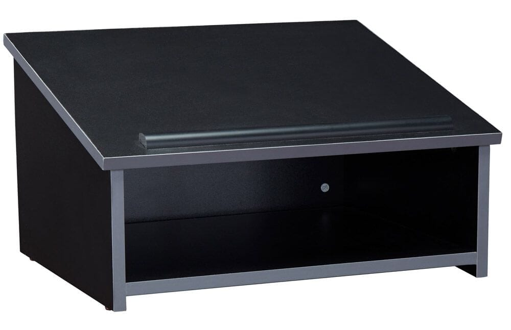 Black Non-Sound Table-Top Lectern