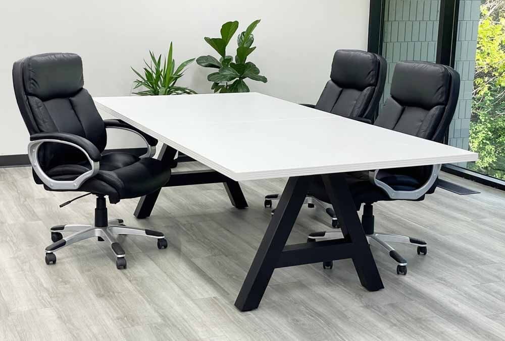 8' Rectangular Conference Table with Metal A-Frame Base - More Sizes ...