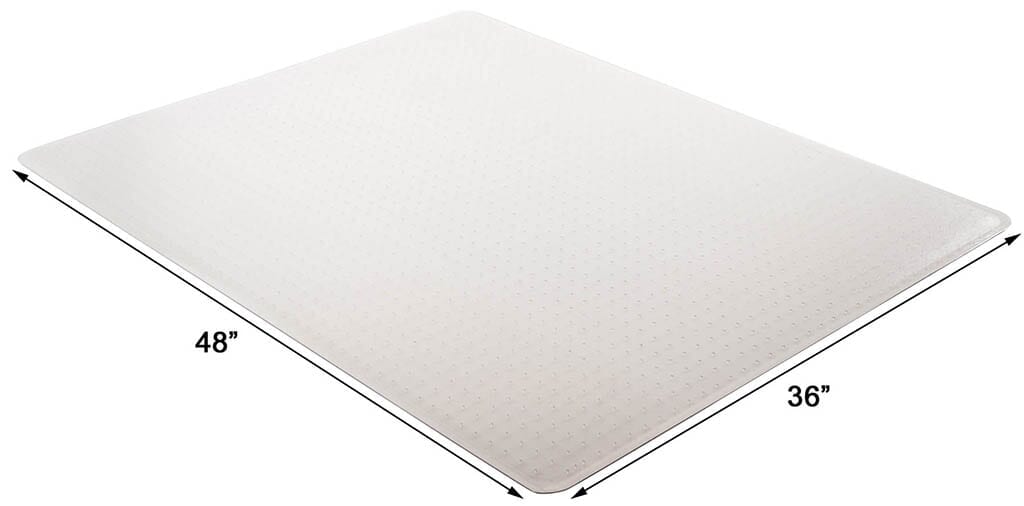 High Pile Carpet .25" Thick Chair Mats w/Beveled Edges - 36"x 48"