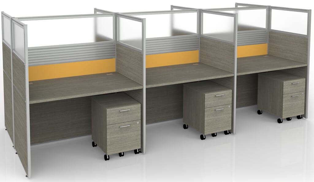 Sync Double-Sided Custom Cubicles - 57"H 4-Person Workstation