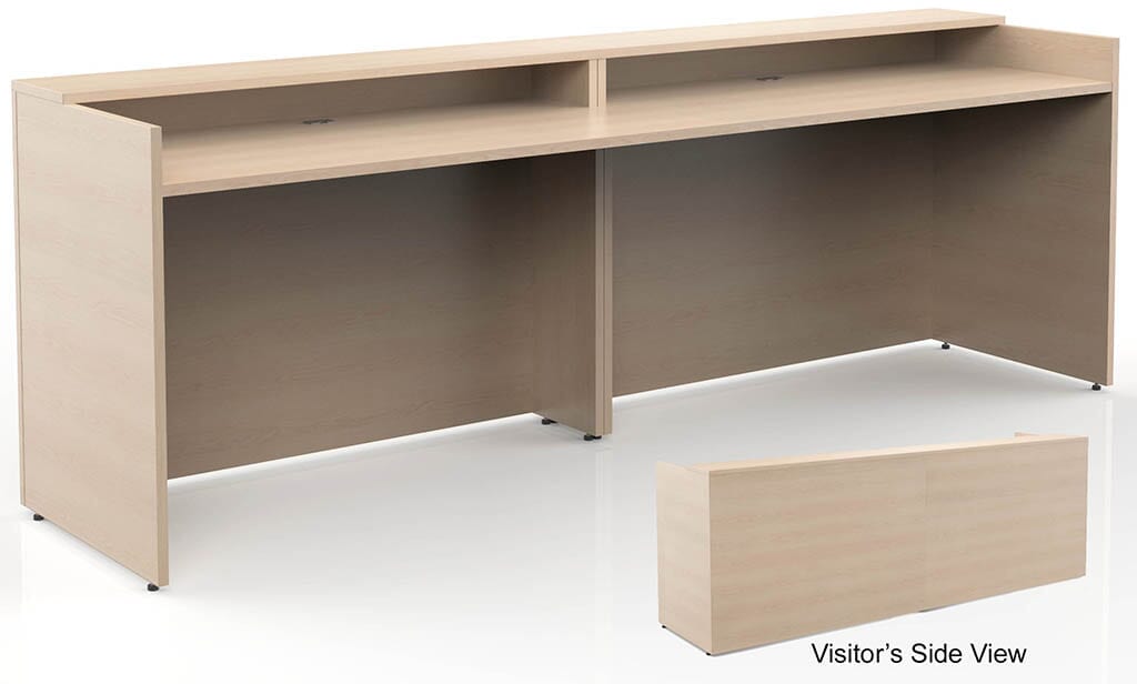 5'W Classic Custom Standing Height Reception Desk