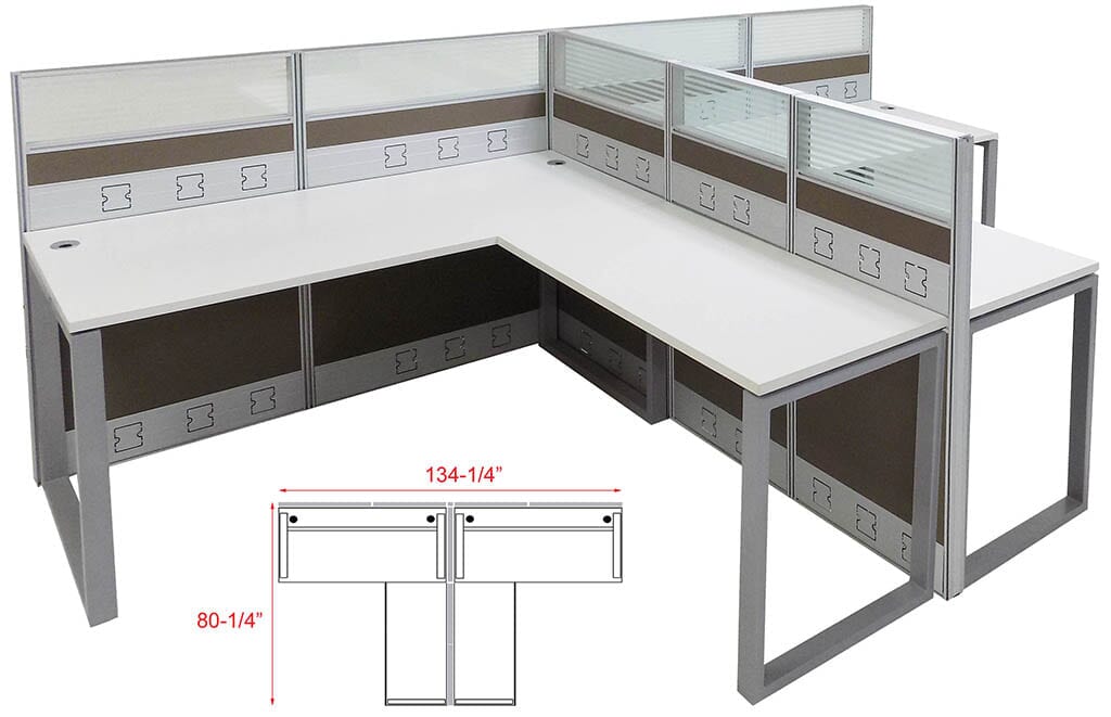 TrendSpaces Office Cubicles-Premium Single Open End Cubicle