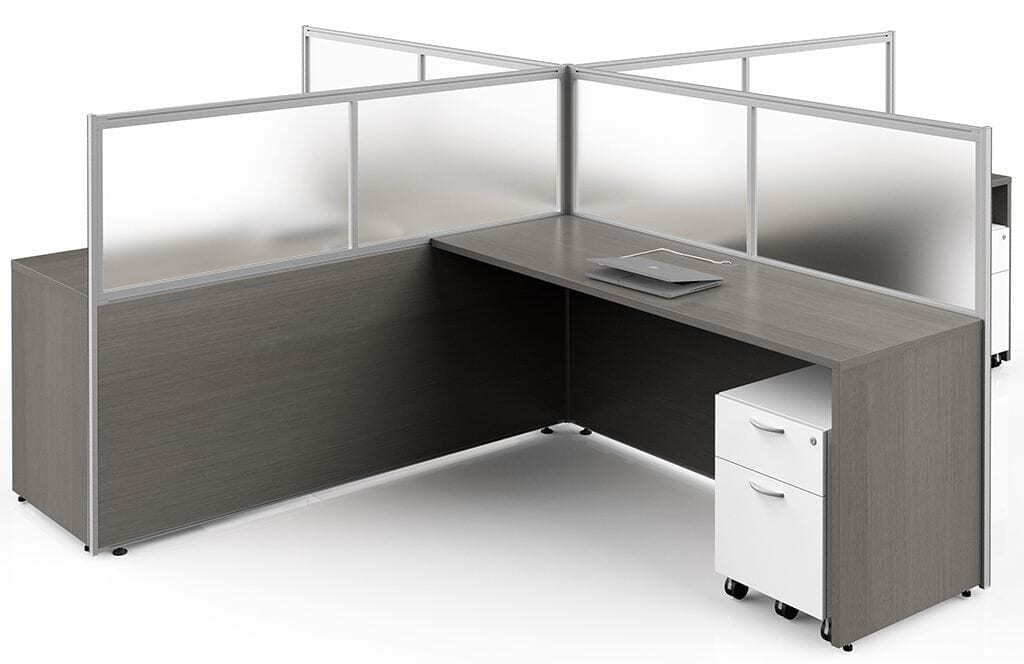 Basics Custom Cubicle - 8' x 8' / 4-Person Workstation