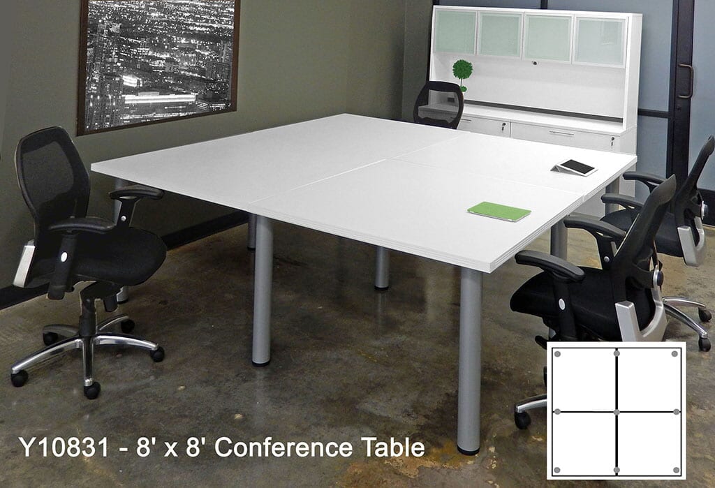 White Conference Tables - 8' Length- See Other Sizes