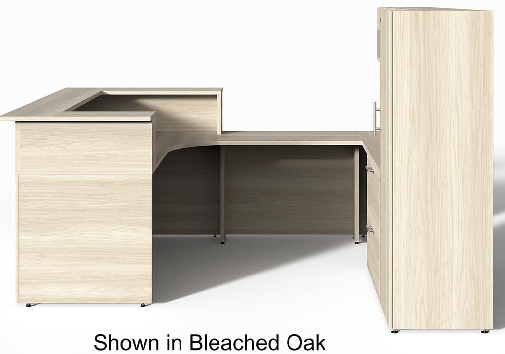 Ovation Custom Reception Workstation w/Wardrobe Cabinet
