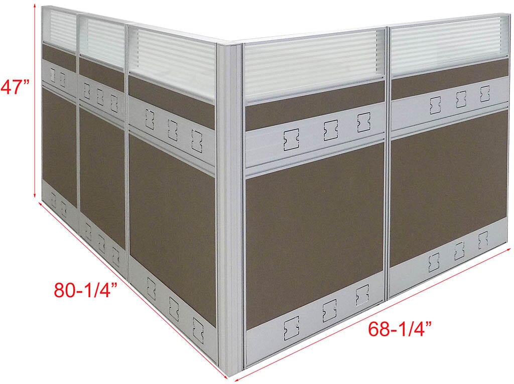 TrendSpaces Premium Cubicle Series - L-Shaped Cubicle