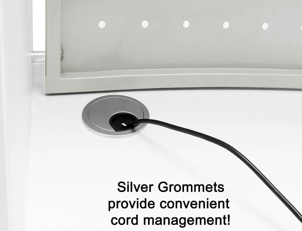 White Glass Top Wheelchair Accessible Reception Desk