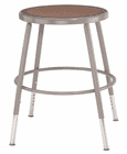 Adj. Height Heavy-Duty Lab/Shop Stools w/Backrest - 19"-27"H Stool ...
