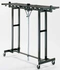 97" Portable Folding Coat Rack with Wire Grid Shelves