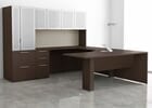 Pinnacle Large Custom U-Shaped Workstation w/Right Return