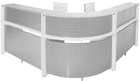 Modern High Gloss White Curved Reception Desk