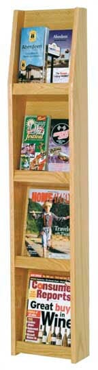 Open Front Oak Literature Displays