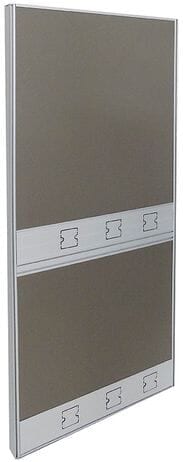 Premium 2-1/4" Thick Double Raceway Office Panels - 24"W x 48"H Glass ...