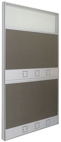 Premium 2-1/4" Thick Double Raceway Office Panels - 24"W x 48"H Glass ...