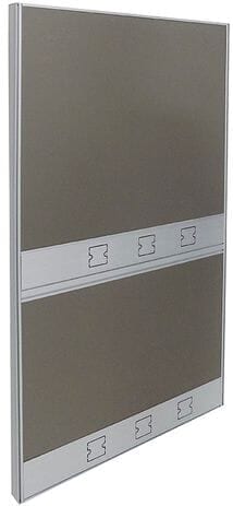 Premium 2-1/4" Thick Double Raceway Office Panels - 24"W x 48"H Glass ...