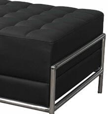 Black Tufted Modular Bench Series - 2 Person Bench