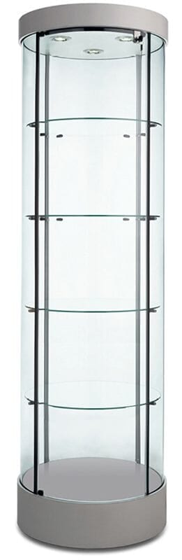 Round Tower Display Case - Free Shipping! In Stock!
