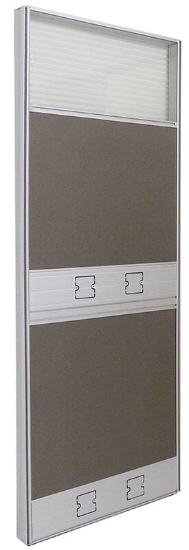 Premium 2-1/4" Thick Double Raceway Office Panels - 24"W x 48"H Glass ...