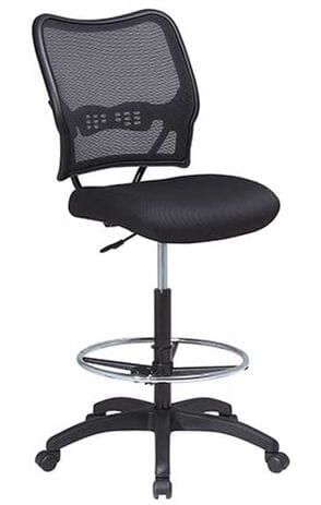 Air Grid All Mesh Drafting Stool w/ 27-1/4"-32-1/4" Seat Height