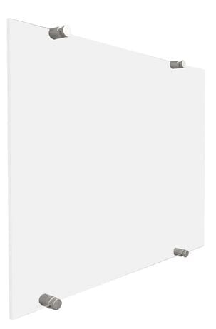 24" x 24" Clear Acrylic Wet Erase Marker Board w/Marker