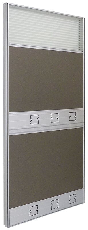 Premium 2-1/4" Thick Double Raceway Office Panels - 24"W x 48"H Glass ...