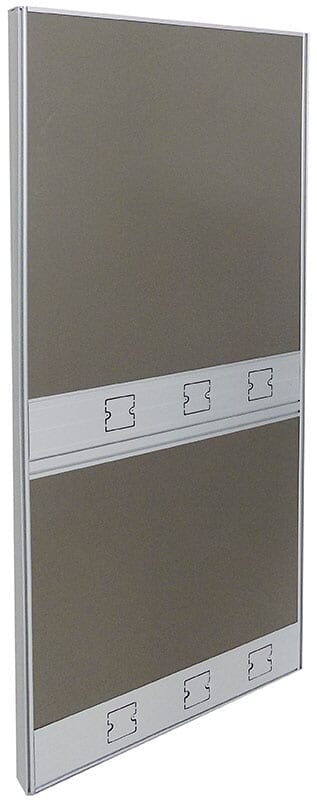 Premium 2-1/4" Thick Double Raceway Office Panels - 24"W x 48"H Glass ...