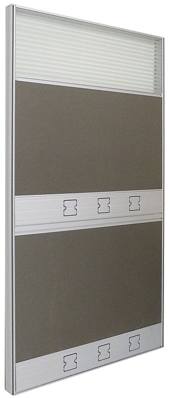 Premium 2-1/4" Thick Double Raceway Office Panels - 24"W x 48"H Glass ...