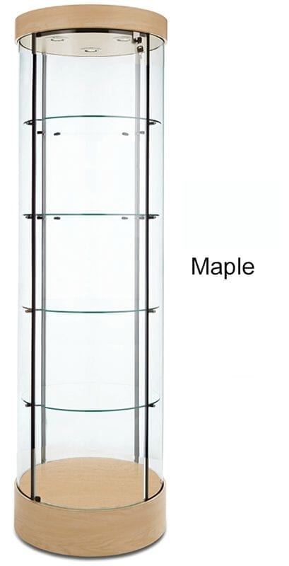 Round Tower Display Case - Free Shipping! In Stock!
