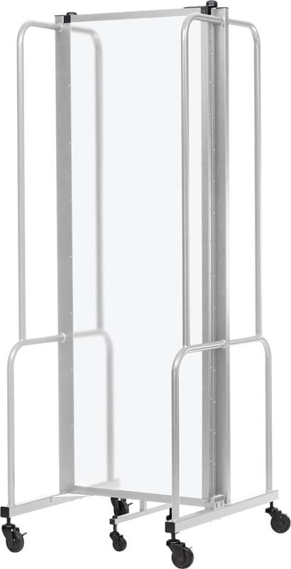 6'W x 6'H Frosted Acrylic Folding Mobile Room Divider