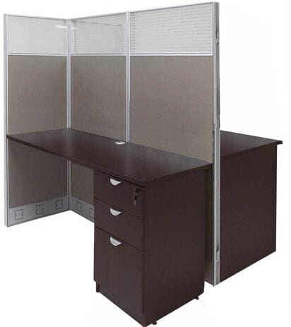 60"W x 49"D x 67"H Value Series Double Add-On Cubicle