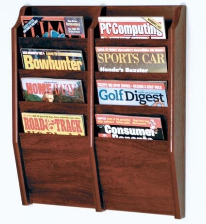 8 Magazine Pocket Wall Rack