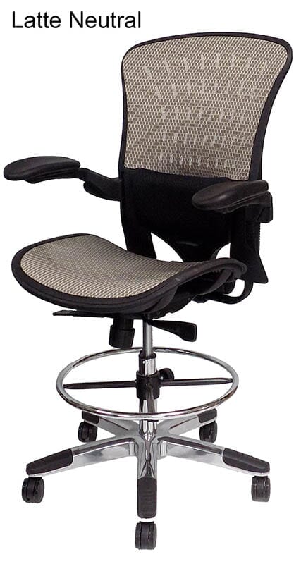 350 Lbs. Capacity ErgoFlex All-Mesh Office Stool - 23"-31" Seat Ht.