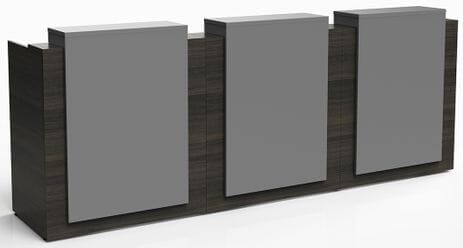 12'W Three-Person Contrasts Custom Standing Height Reception Desk with ...